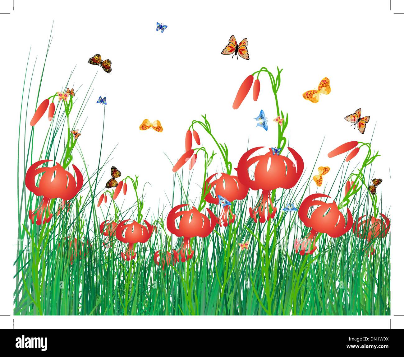 Blur flower meadow Cut Out Stock Images & Pictures - Alamy