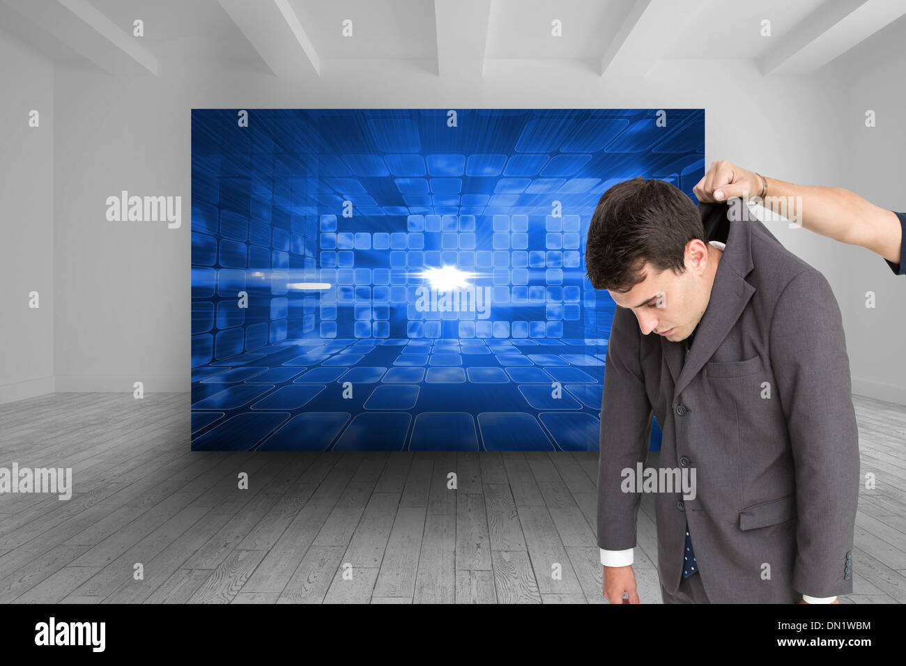 Man hanging computer hi-res stock photography and images - Alamy