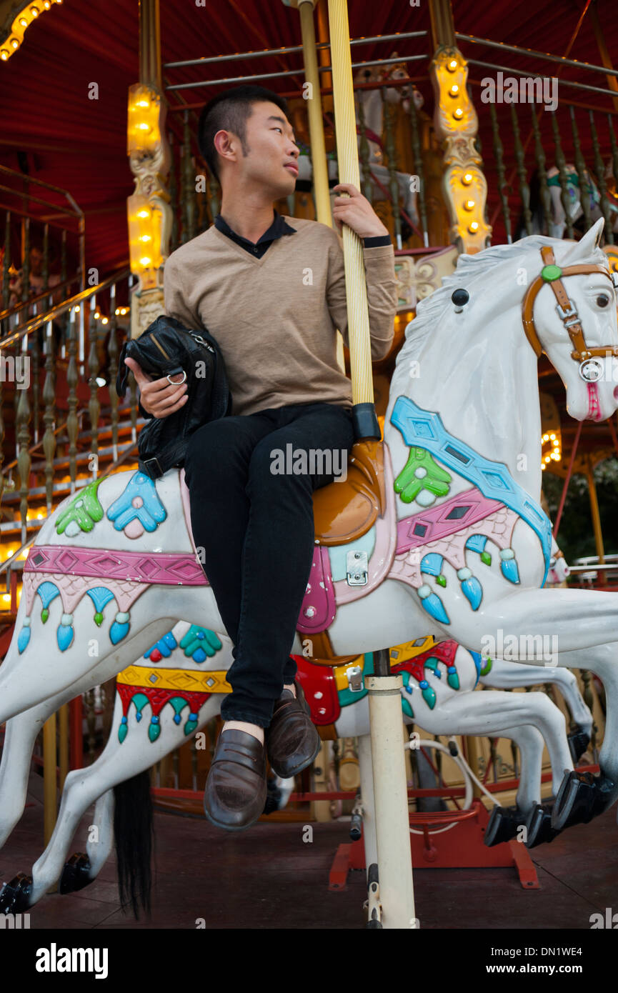 Sit sitting front profile vintage asian adult french merry go round hi ...