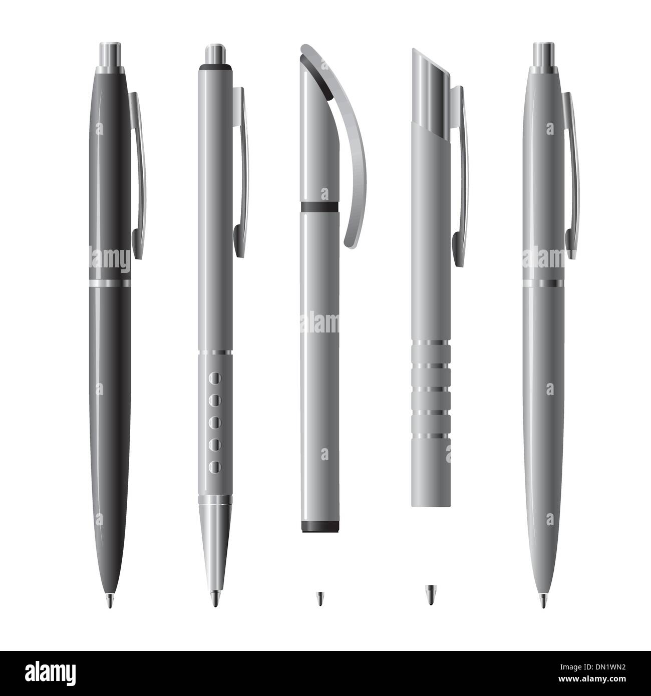 Set of pens Stock Vector Image & Art - Alamy