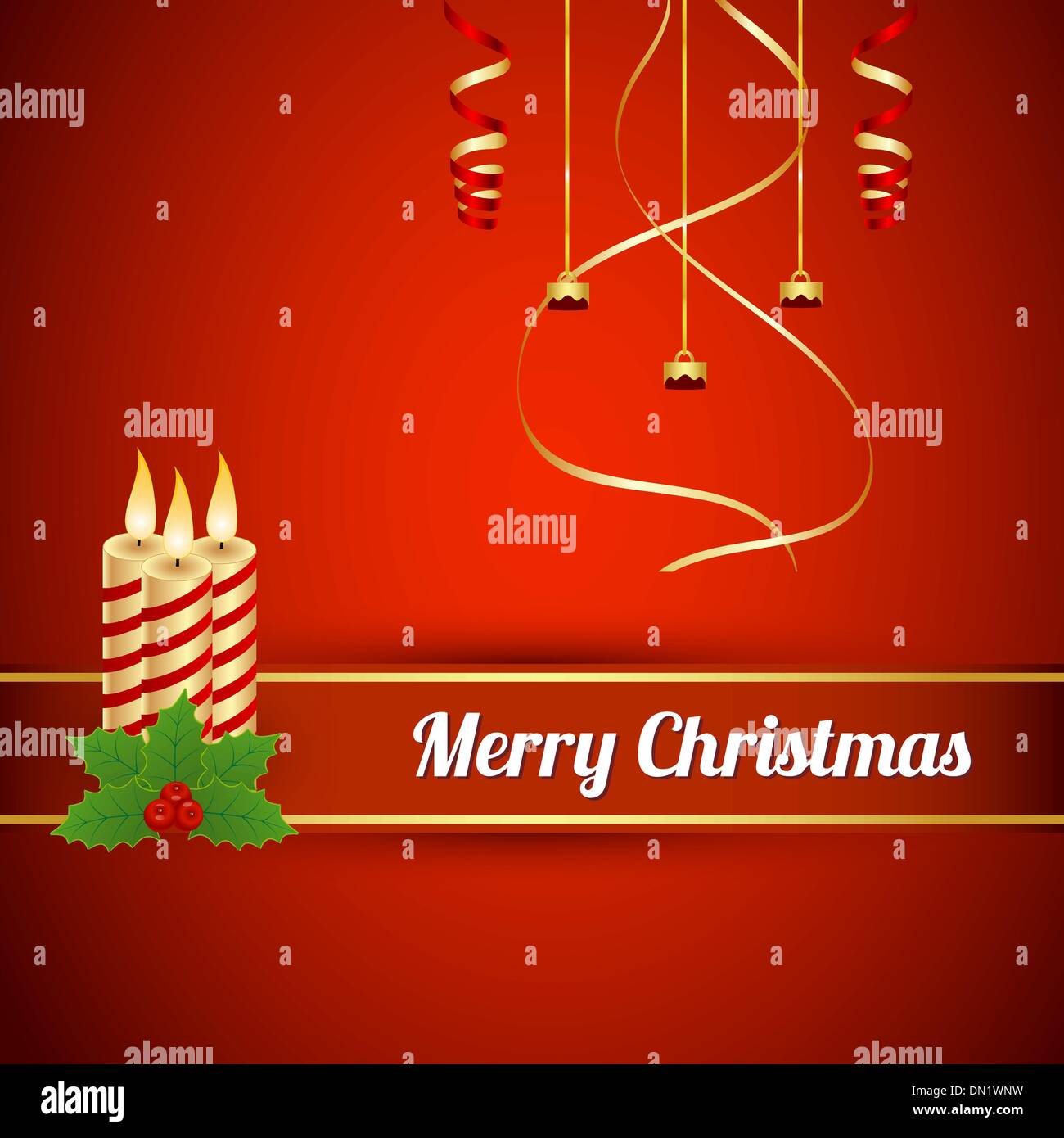 Christmas background decorations candles Stock Vector Images - Alamy