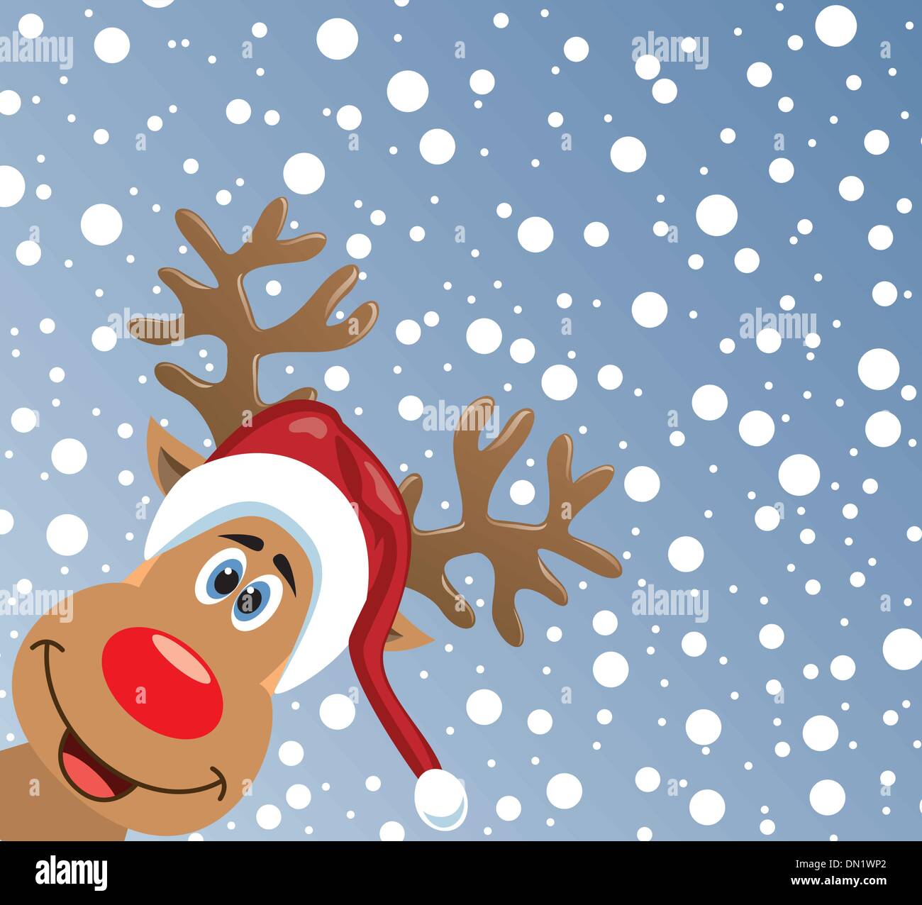 vector red nosed reindeer Stock Vector Image & Art - Alamy
