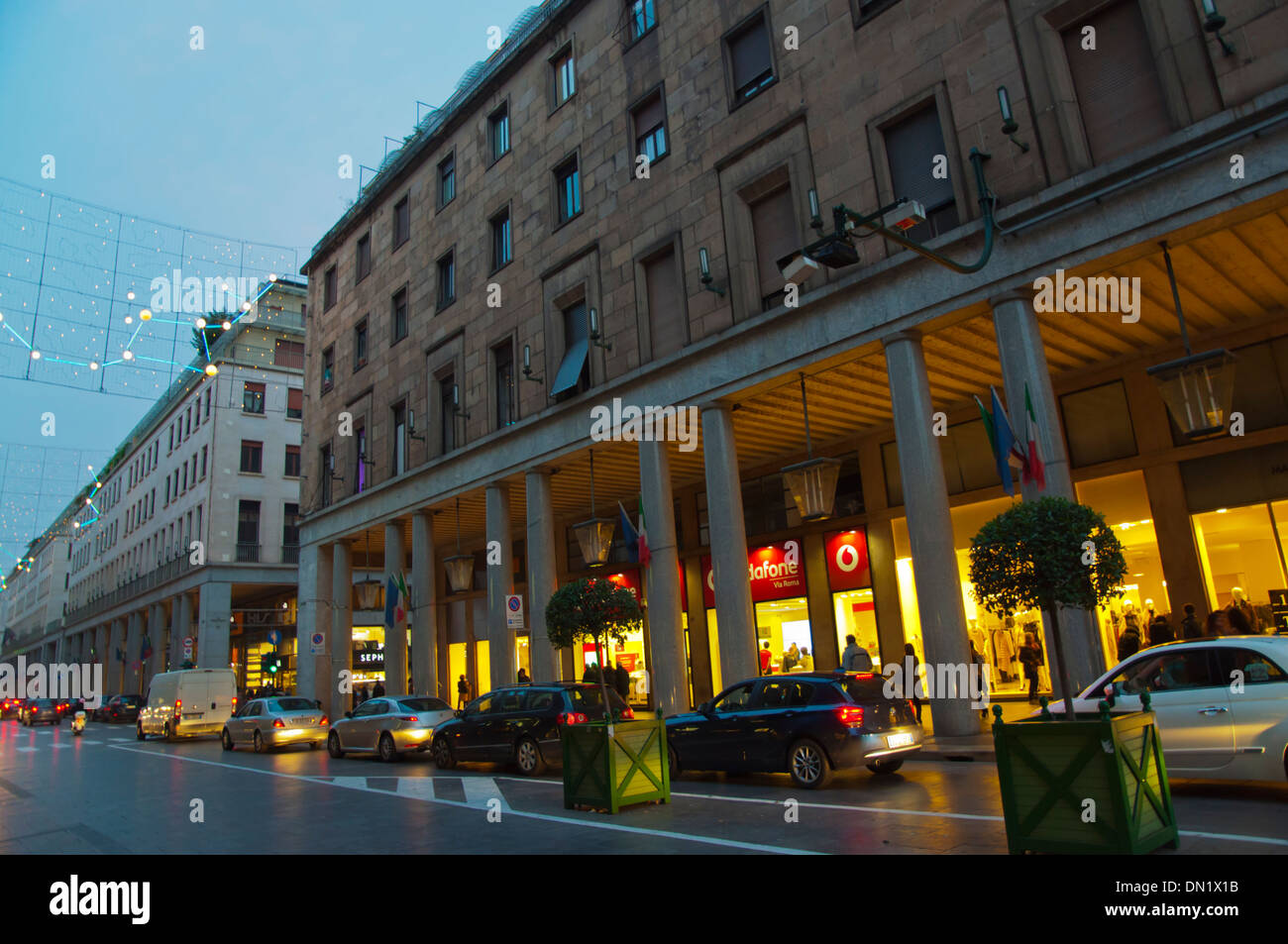 Via Roma main street Turin city Piedmont region northern Italy Europe ...