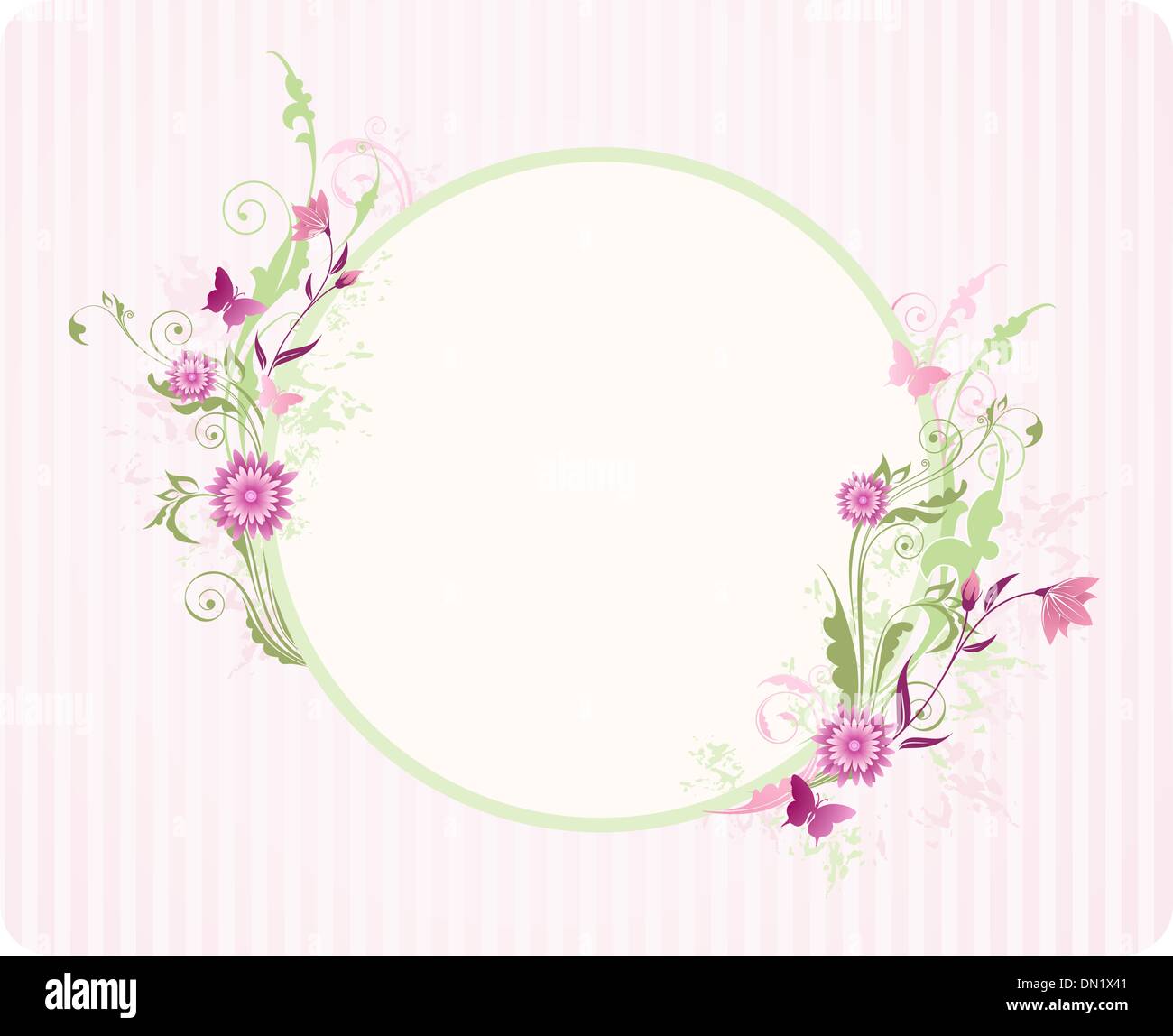 Round floral design pastel Cut Out Stock Images & Pictures - Alamy