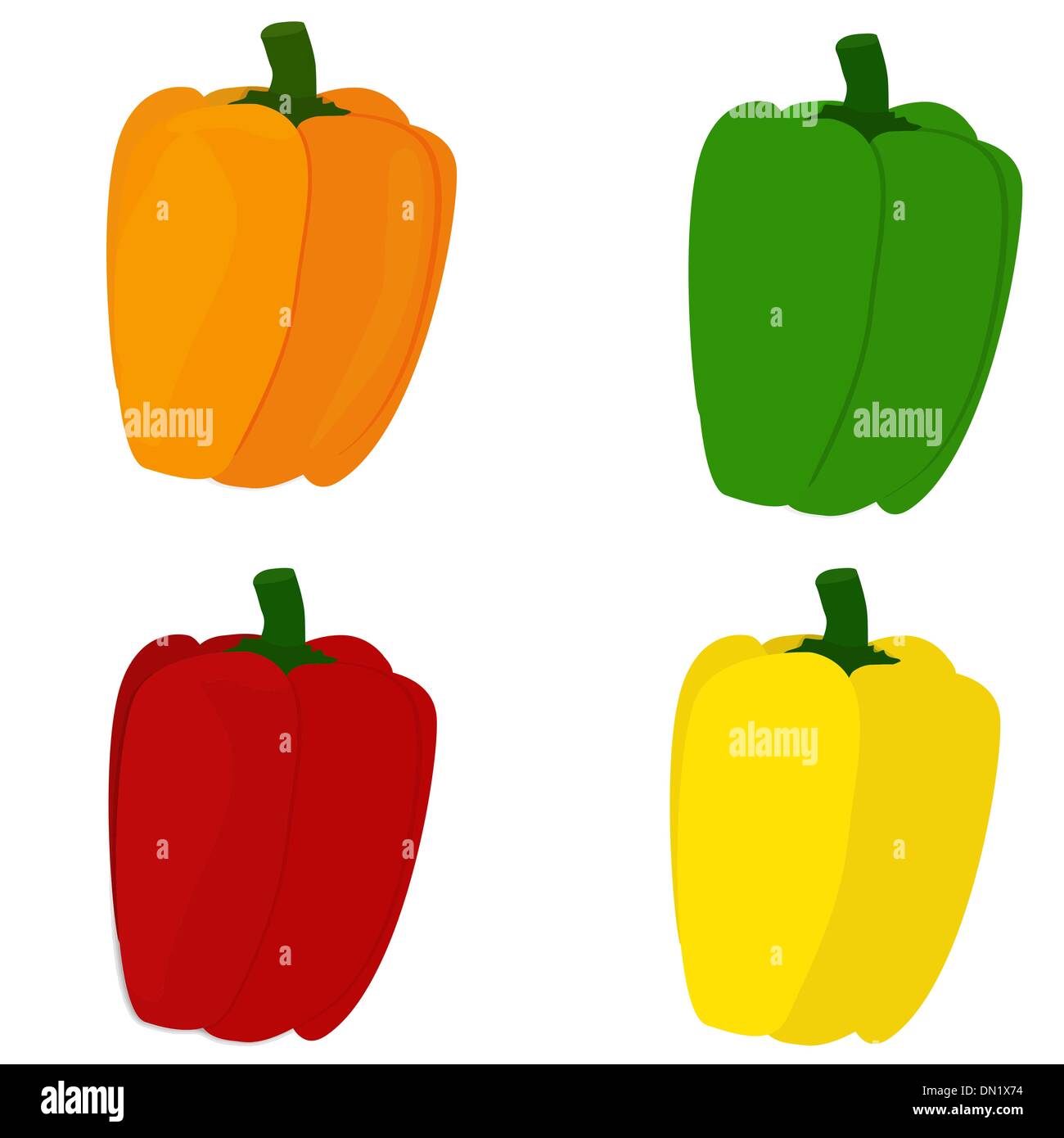 All sweet pepper colors Stock Vector Image & Art - Alamy