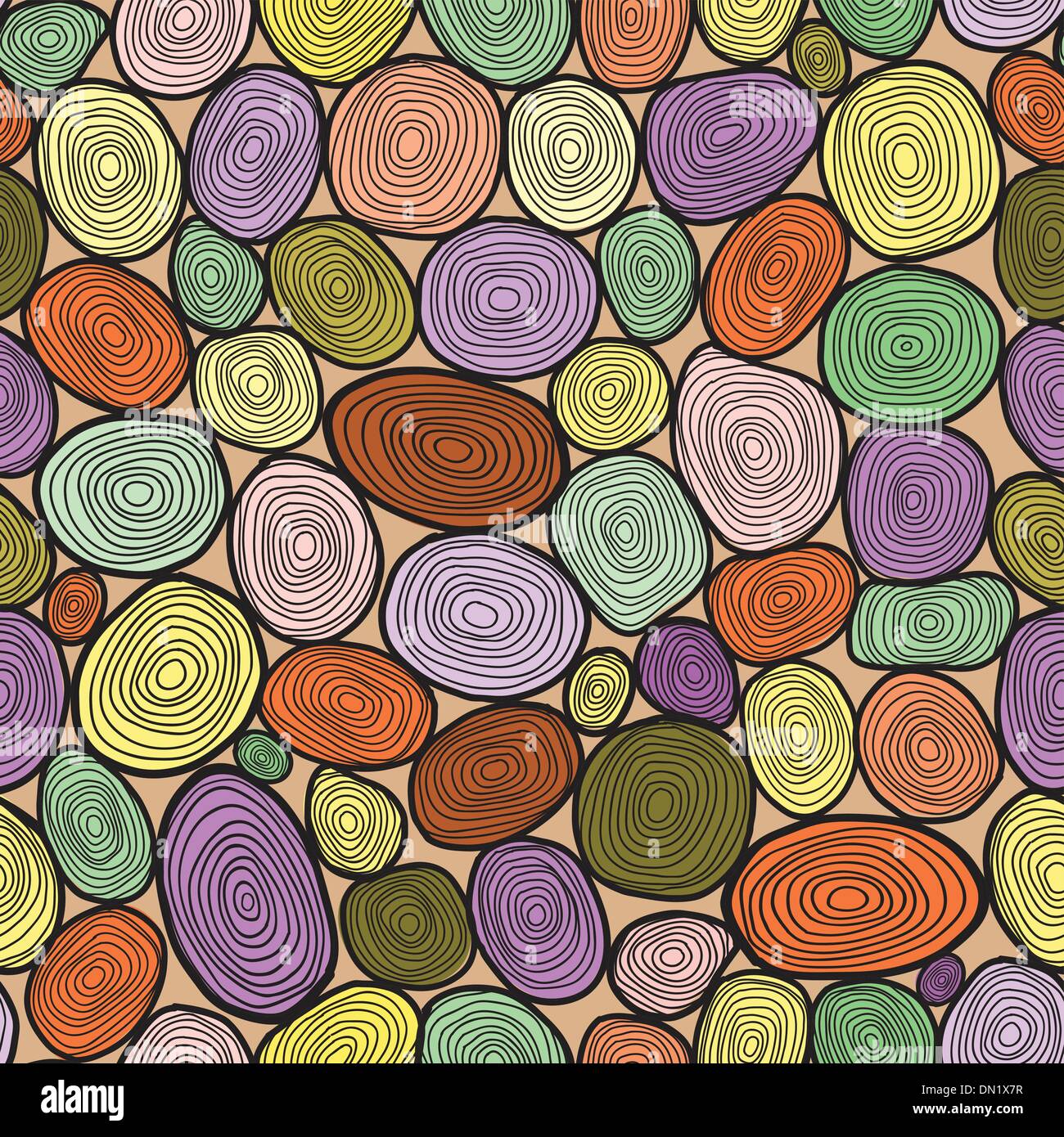 Seamless circles hand drawn pattern hi-res stock photography and images ...