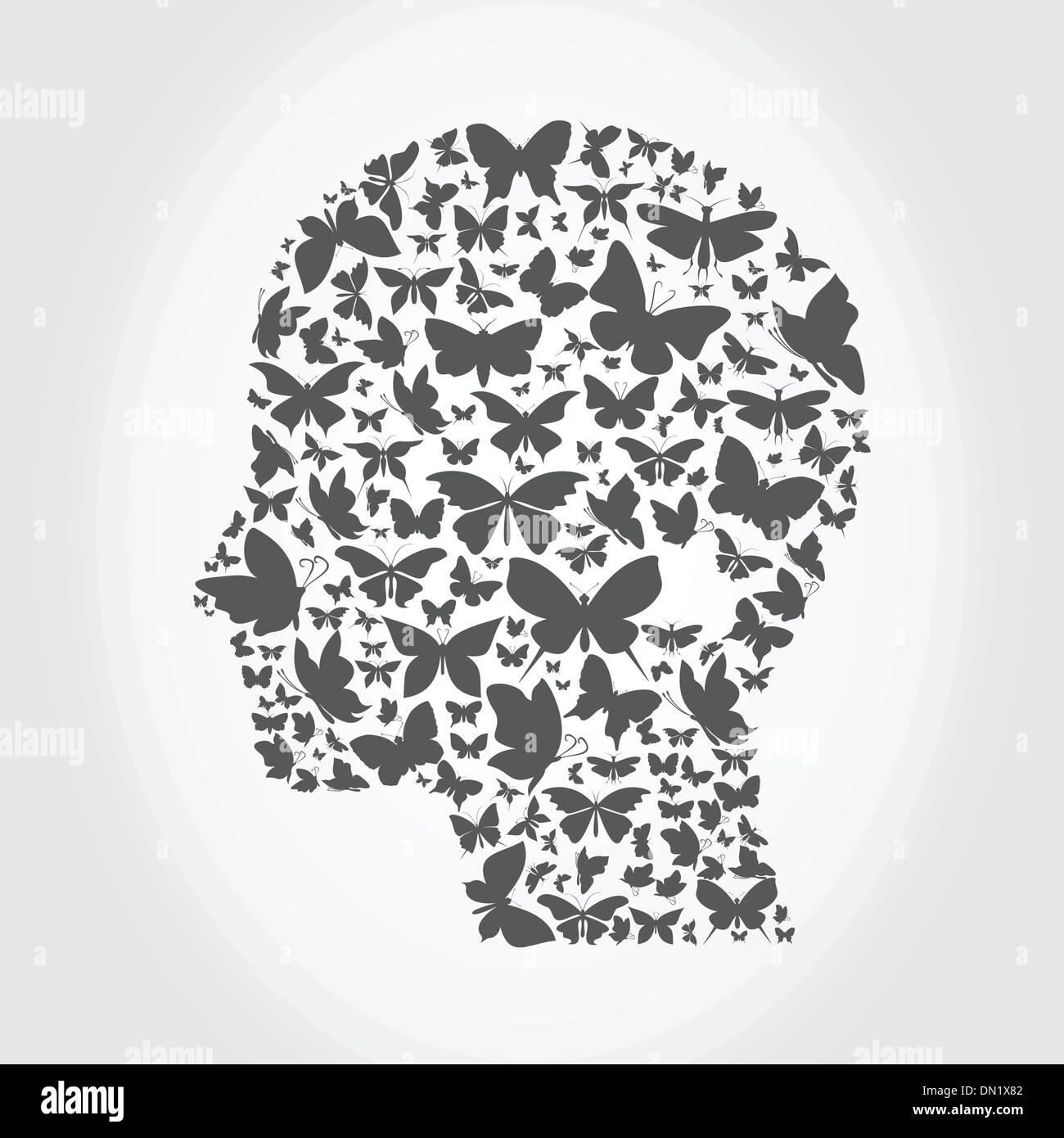 Butterfly head view Stock Vector Images - Alamy
