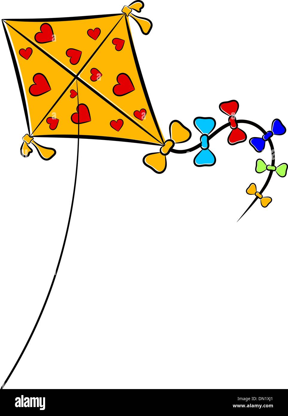 Flying a kite vector vectors Stock Vector Images - Alamy