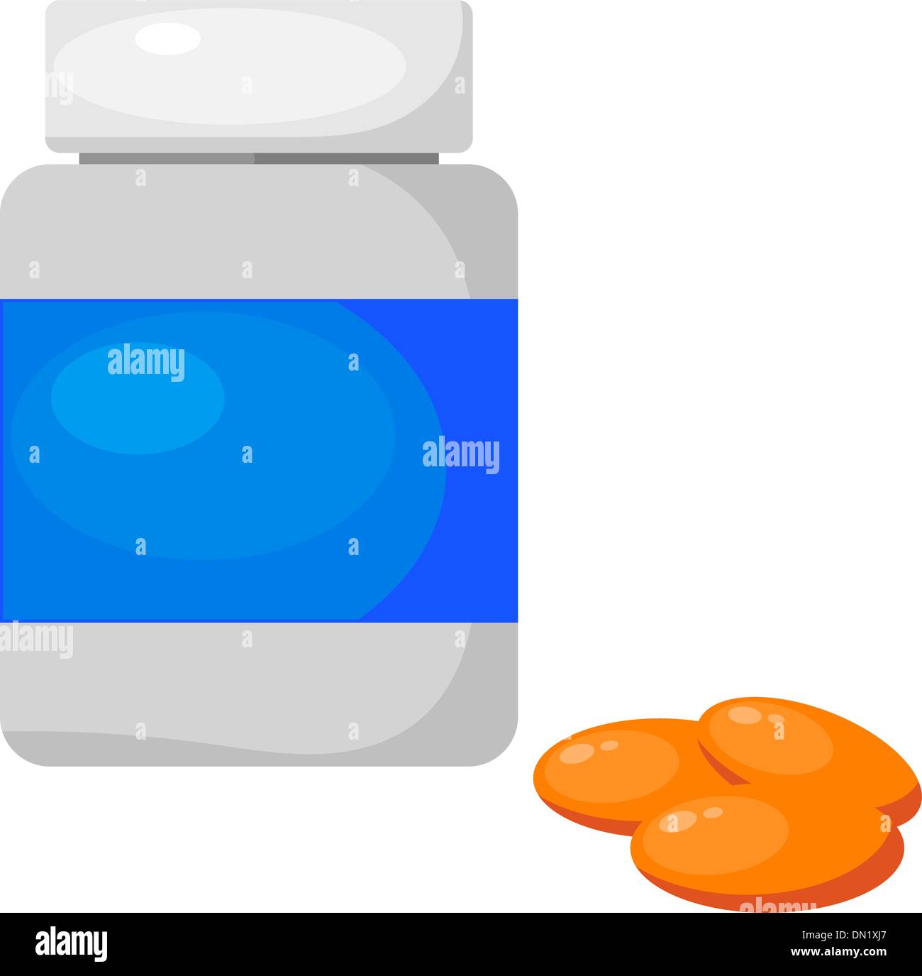 Yellow tablets isolated Stock Vector Images - Alamy