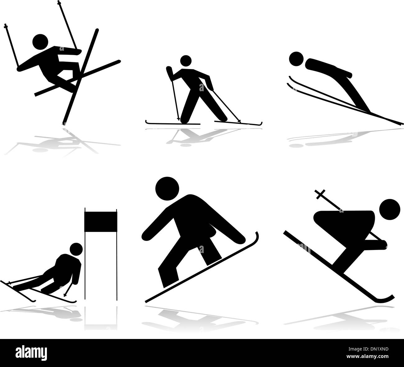 Winter sports jump Black and White Stock Photos & Images - Alamy