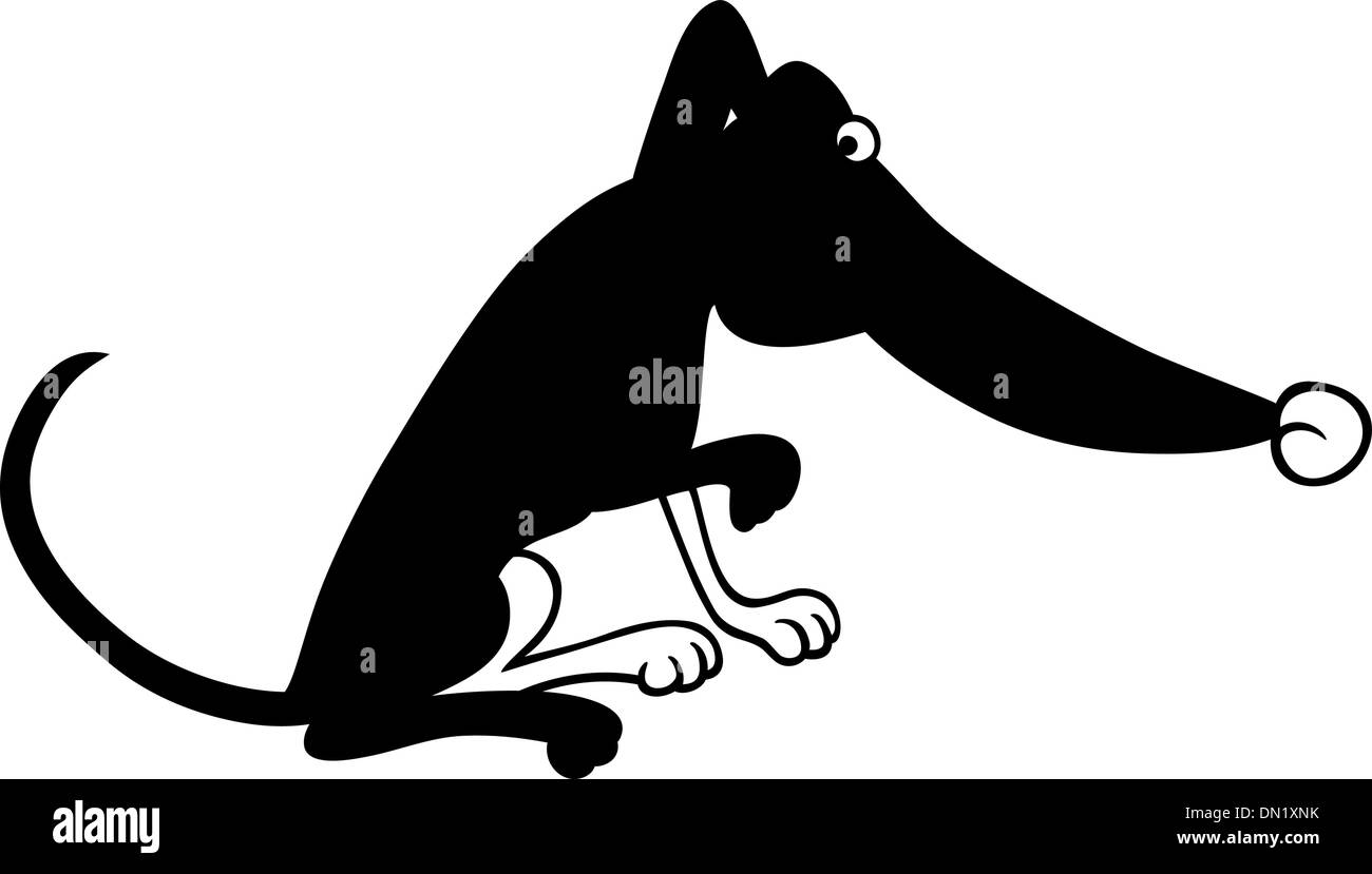 Dog shake tail Stock Vector Images - Alamy