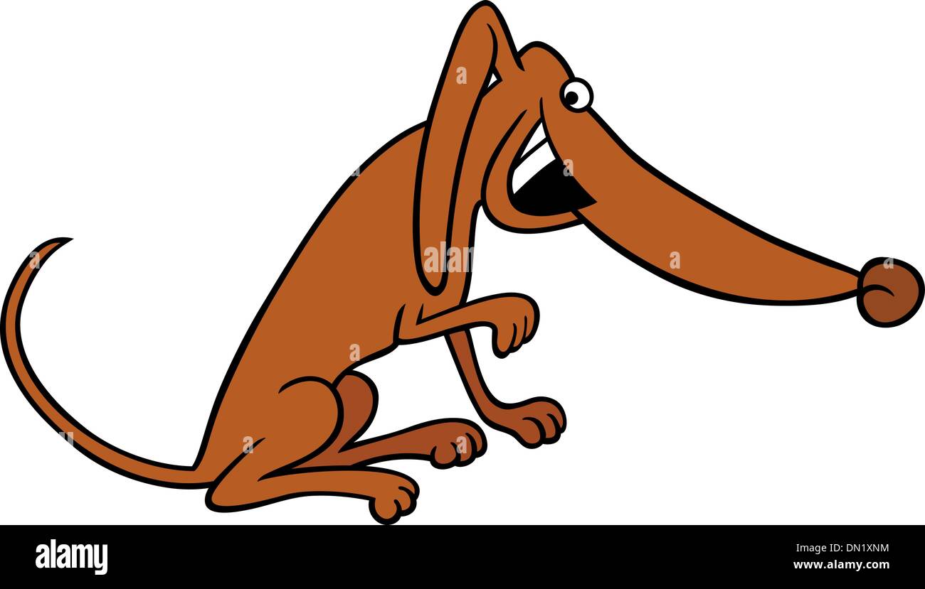 funny dog cartoon illustration Stock Vector Image & Art - Alamy