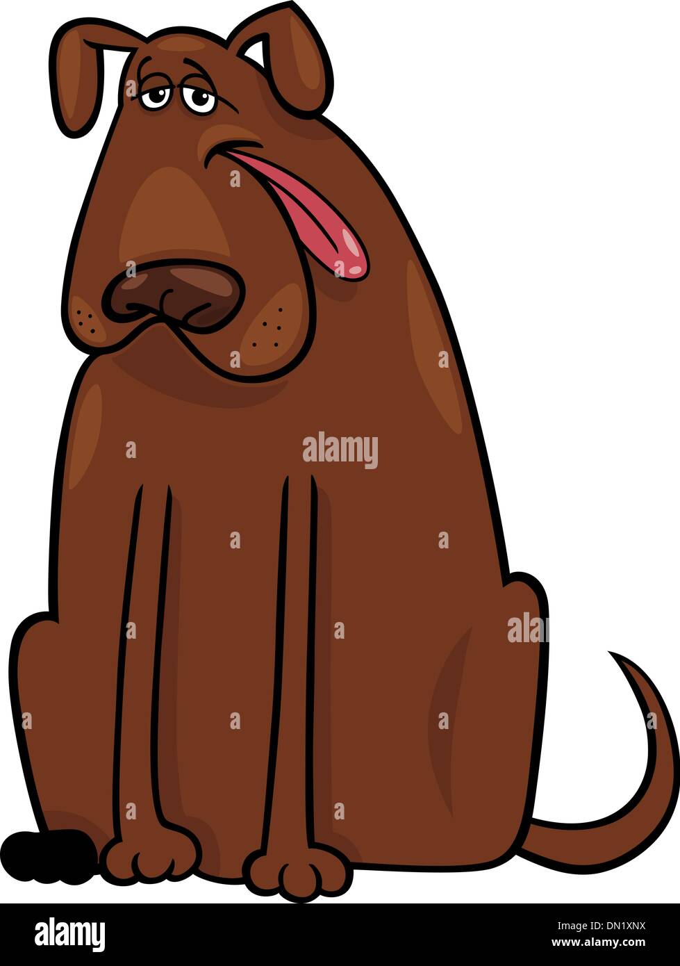 brown big dog cartoon illustration Stock Vector Image & Art - Alamy