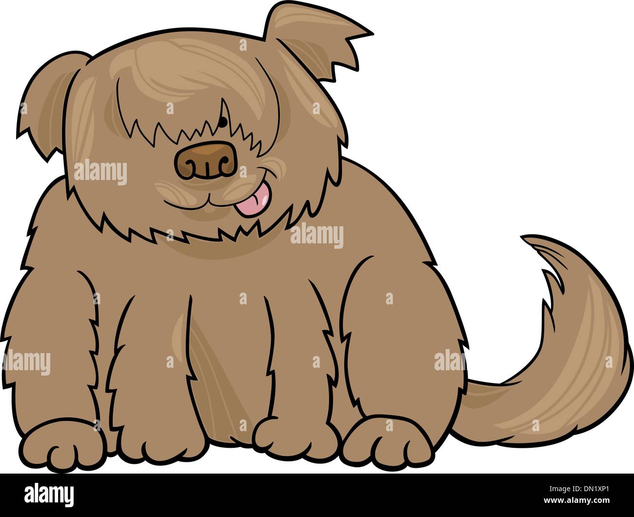Sheepdog shaggy dog cartoon illustration Stock Vector Image & Art - Alamy