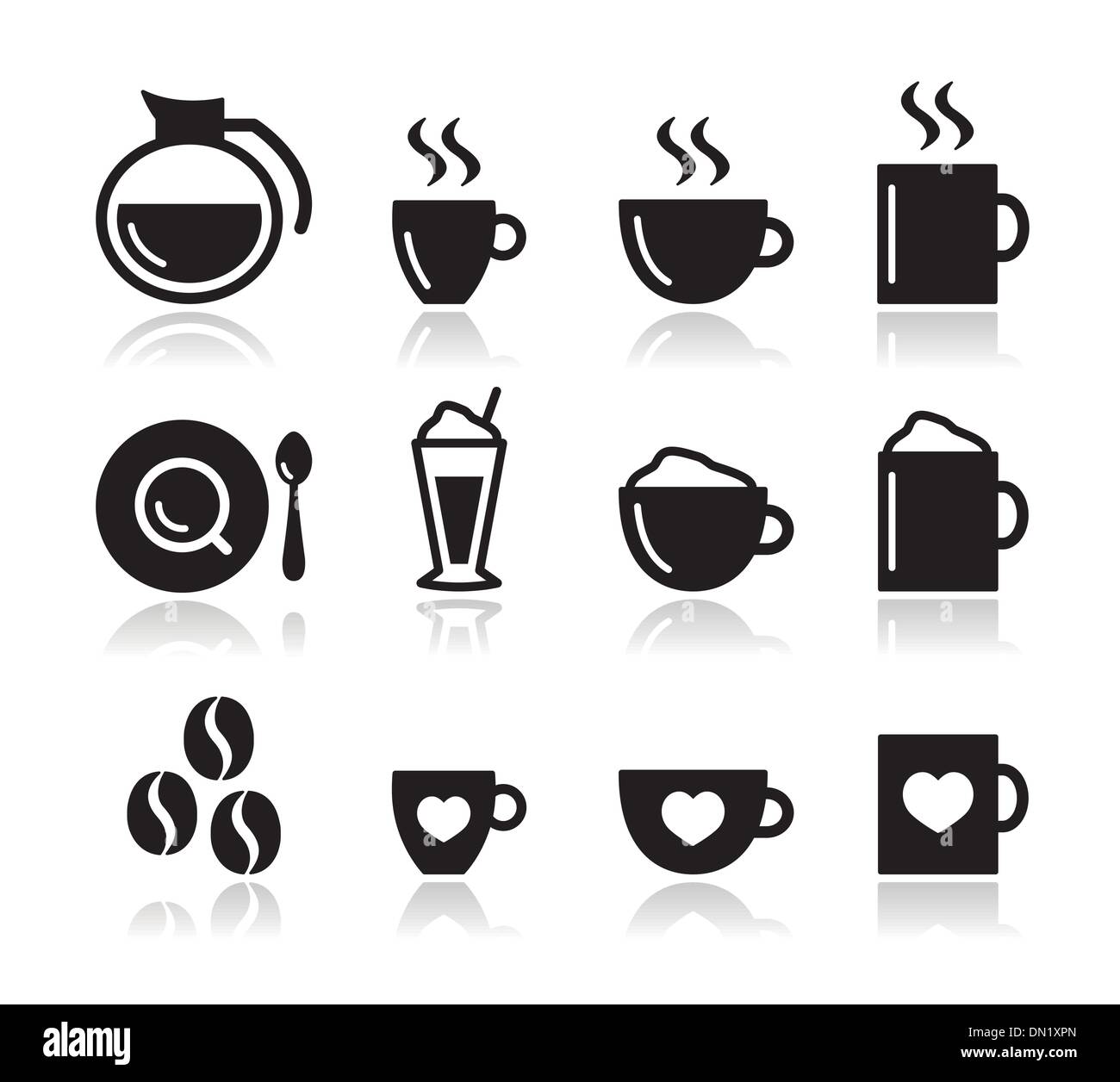 Coffee icon set - vector Stock Vector Image & Art - Alamy