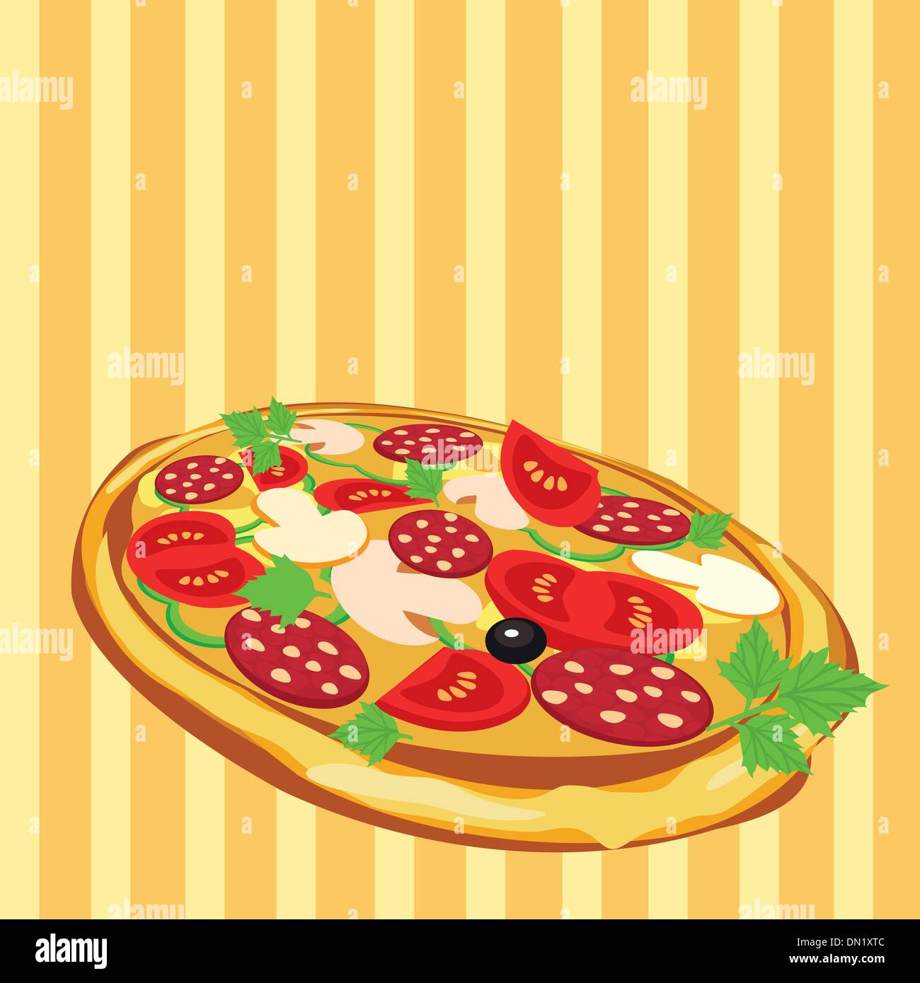 pizza, vector illustration Stock Vector Image & Art - Alamy