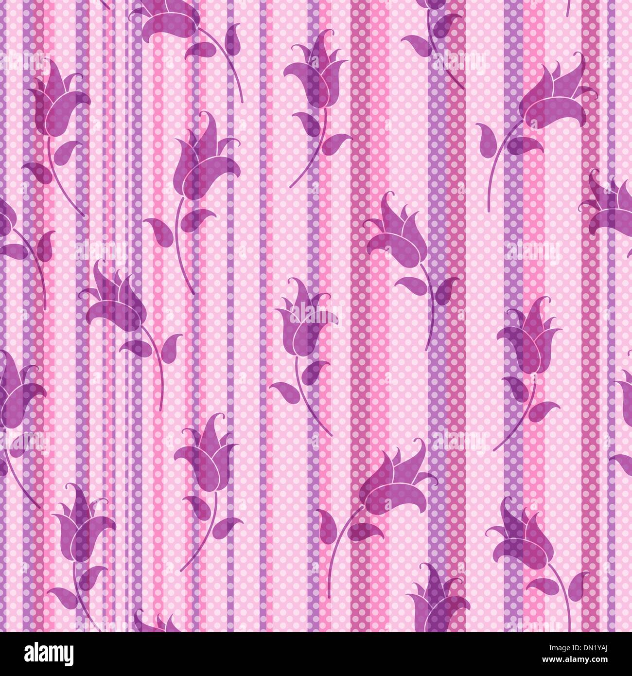 Pink white striped flower Stock Vector Images - Alamy