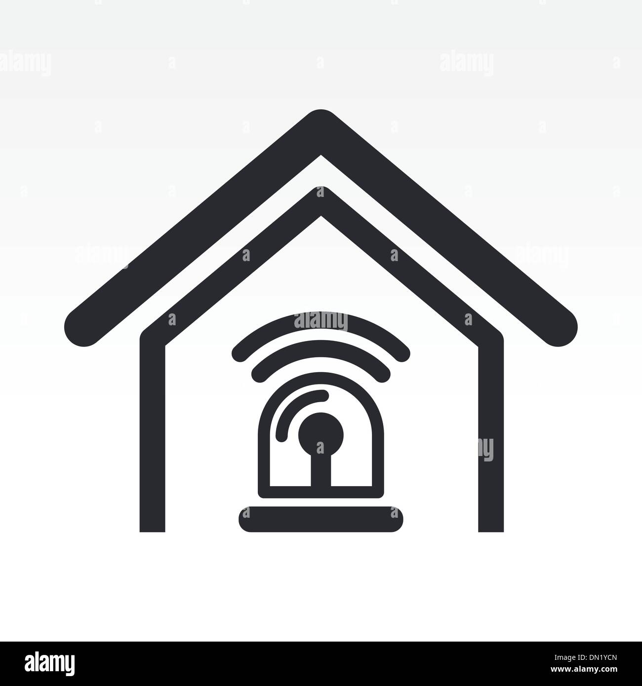 Vector illustration of home alarm icon Stock Vector Image & Art - Alamy