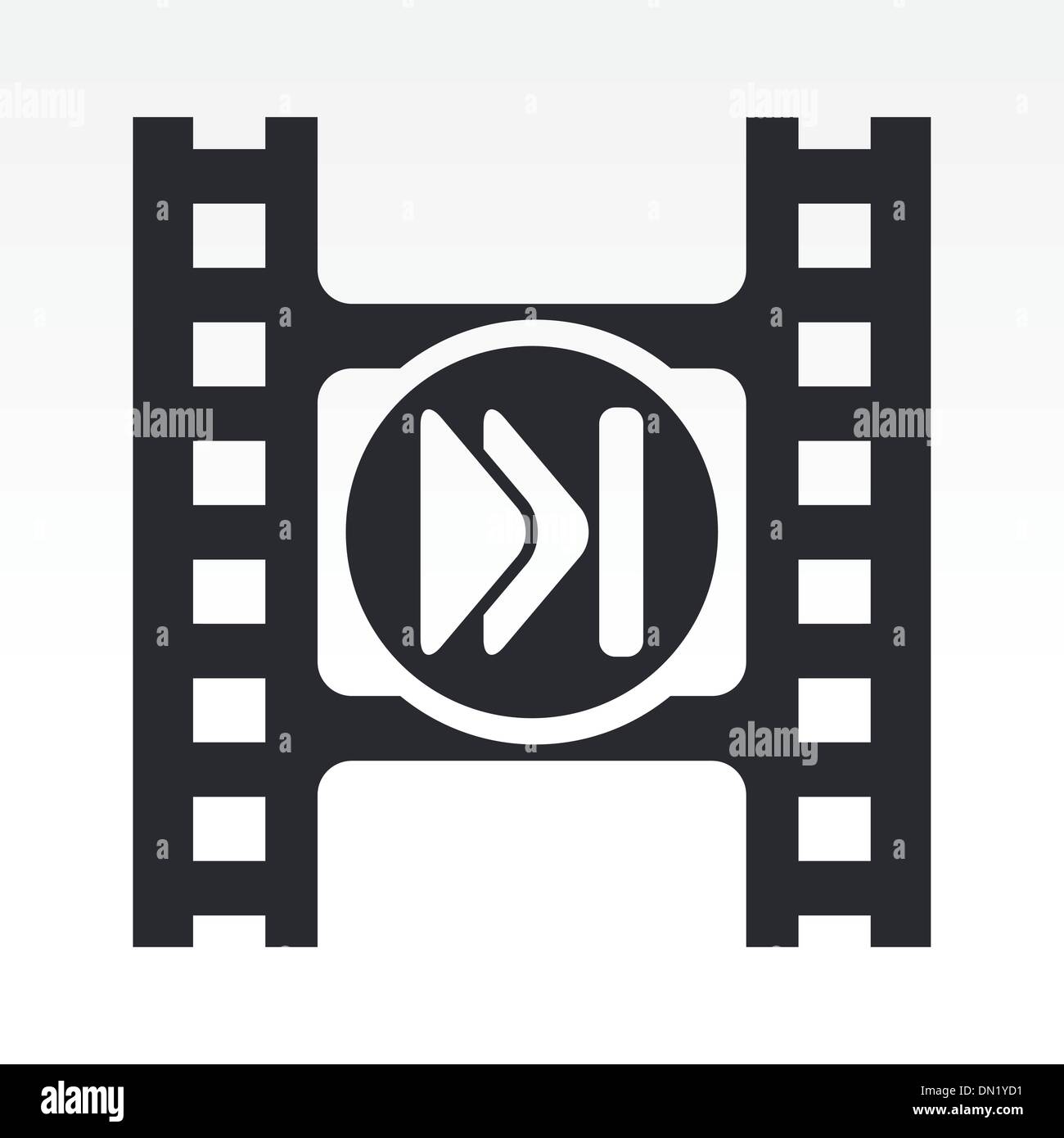 Vector illustration of single isolated video skip icon Stock Vector ...