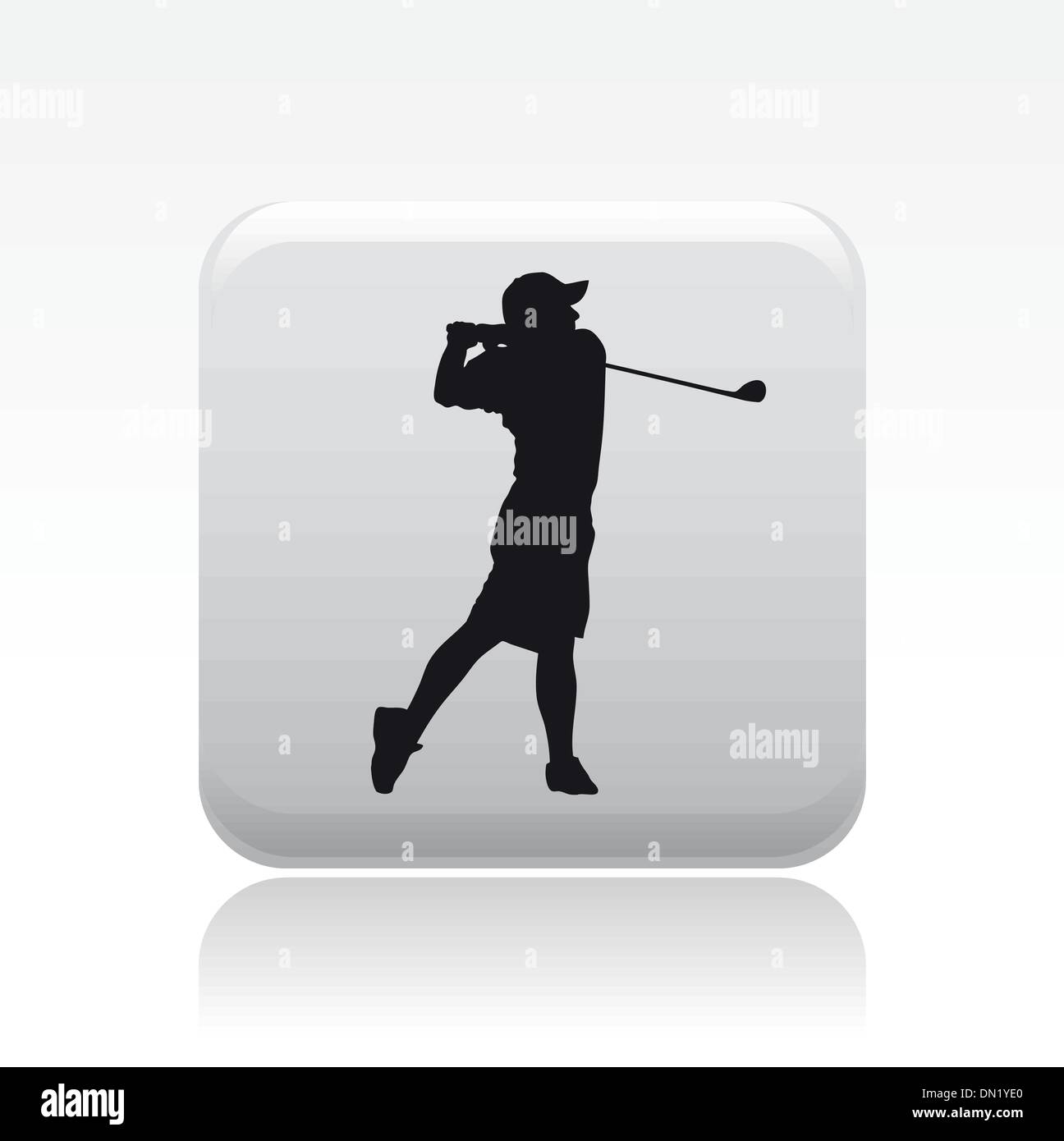 Vector illustration of isolated golf player icon Stock Vector Image ...