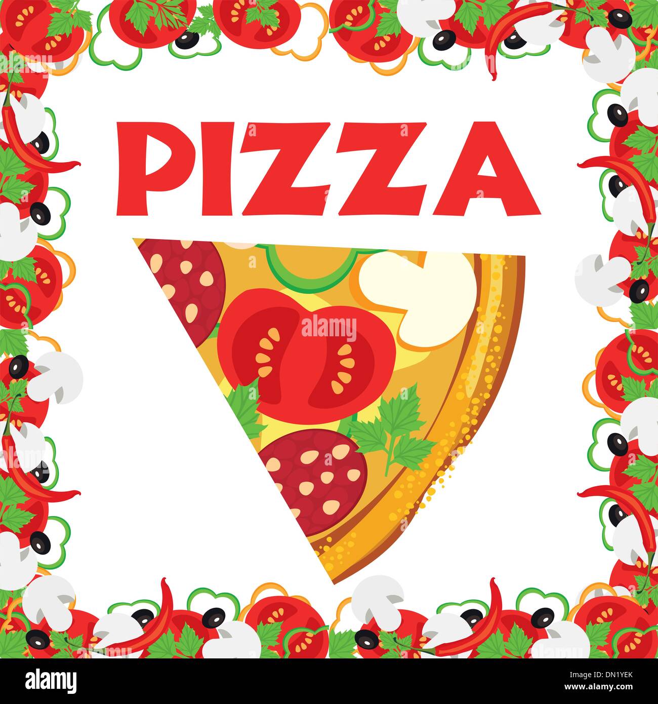 pizza, vector illustration Stock Vector Image & Art - Alamy