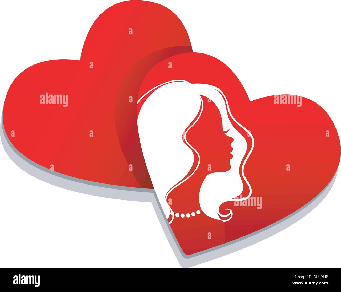 Heart set with people solhouette Stock Vector Image & Art - Alamy