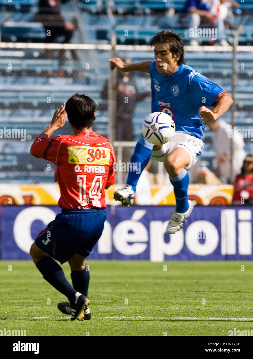Apr 08, 2006; Mexico City, DF, MEXICO; SOCCER: Cruz Azul forward Cesar ...