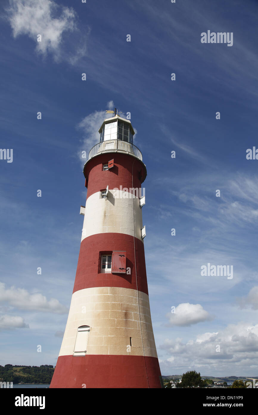 Plymouth Ho and lighthouse, Devon, UK Stock Photo - Alamy