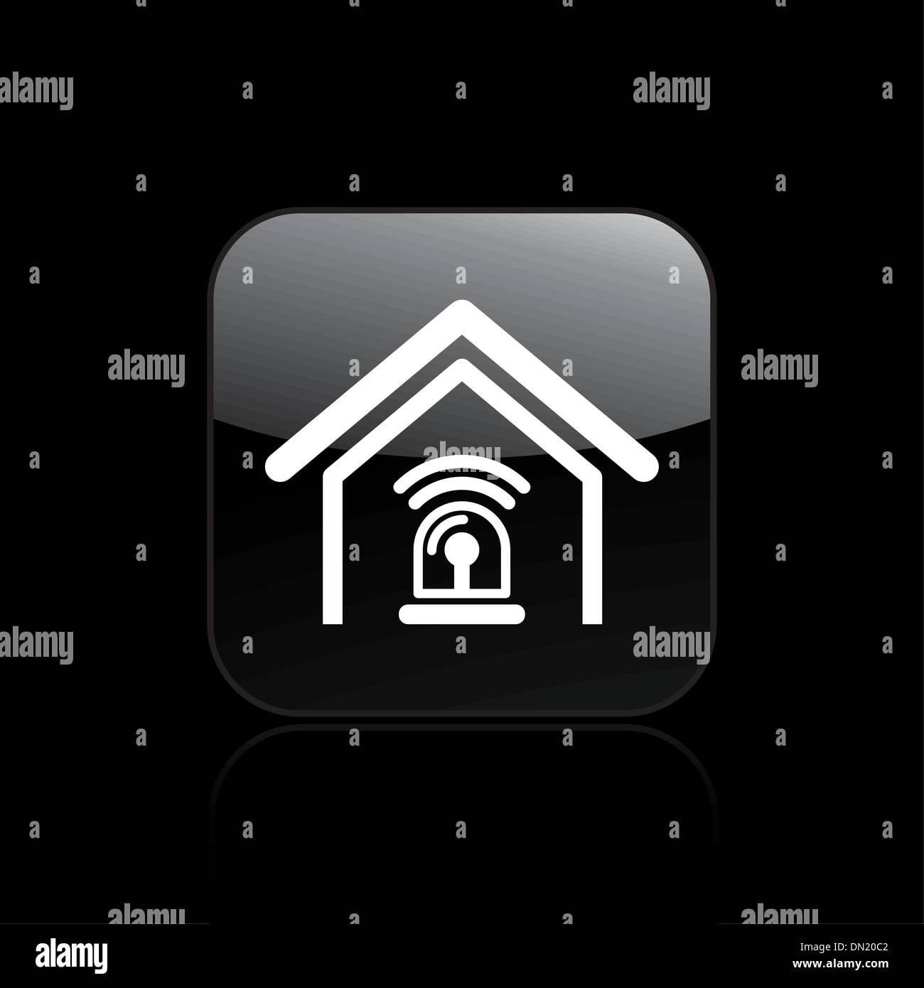 Vector illustration of single home alarm icon Stock Vector Image & Art ...