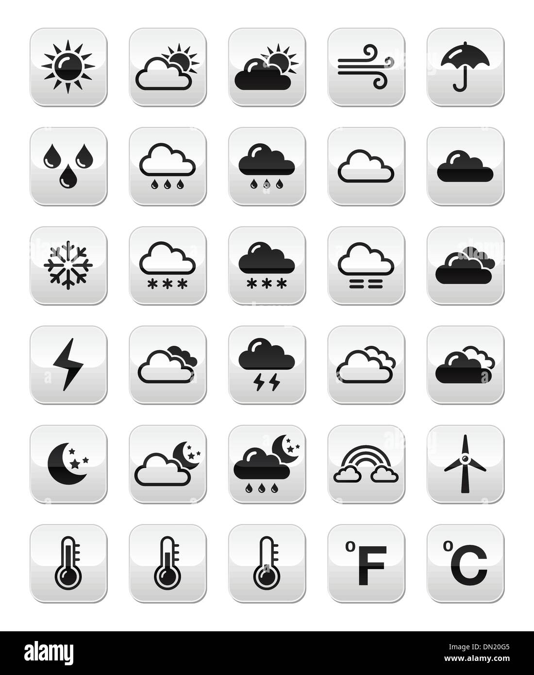 Weather forecast buttons hi-res stock photography and images - Alamy