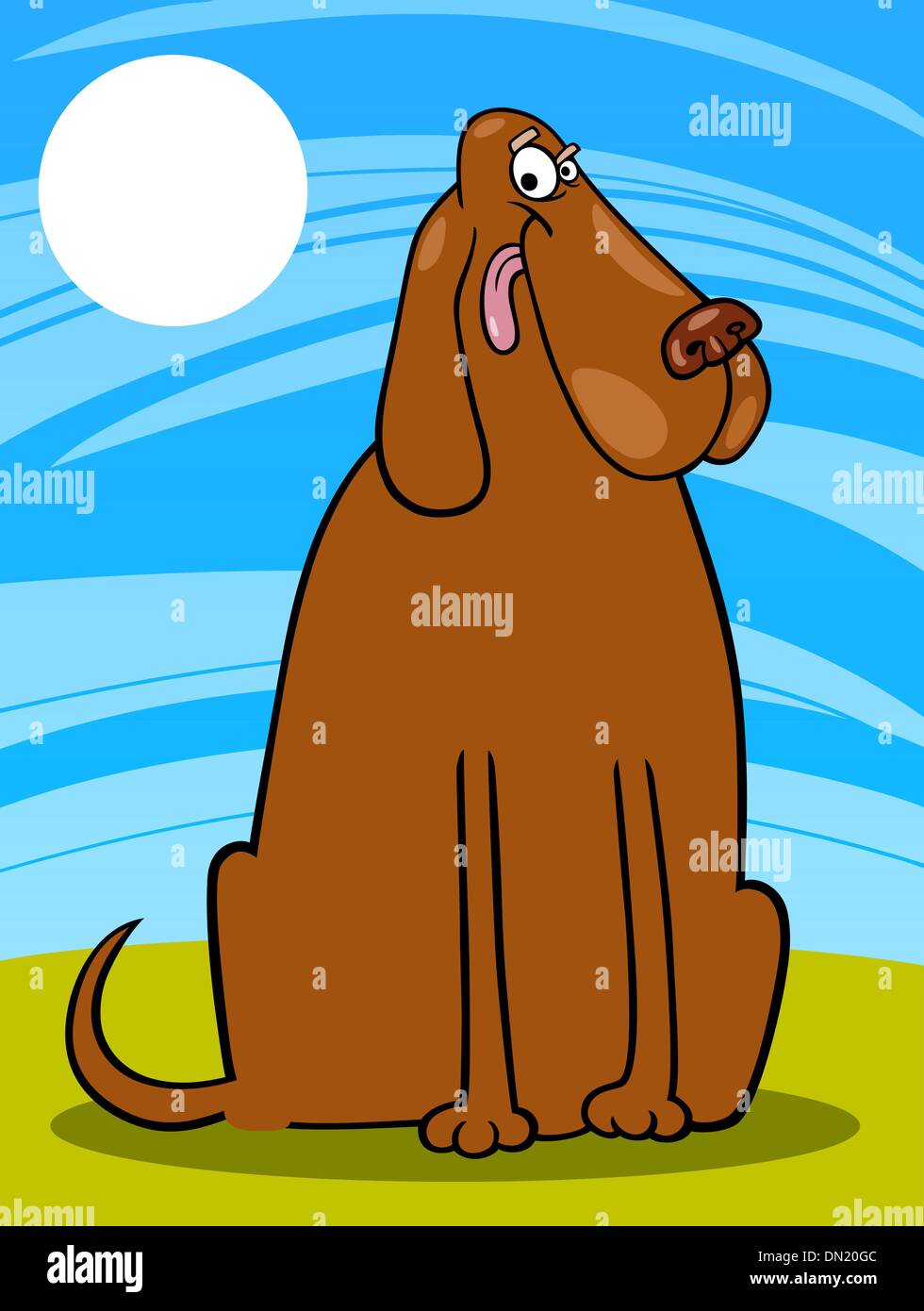 big brown dog cartoon illustration Stock Vector Image & Art - Alamy