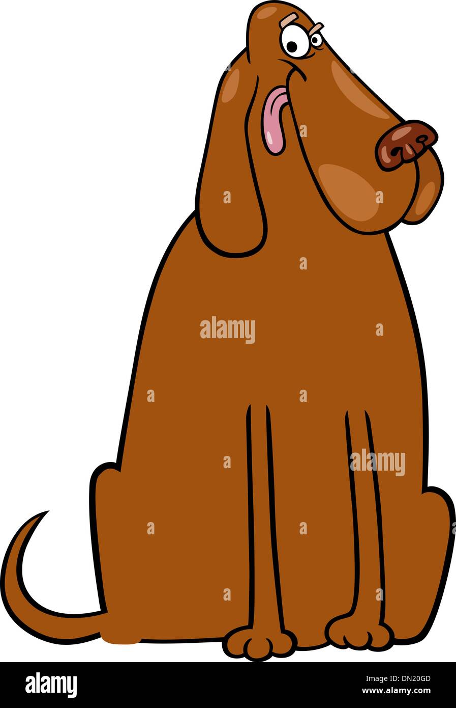 big brown dog cartoon illustration Stock Vector Image & Art - Alamy