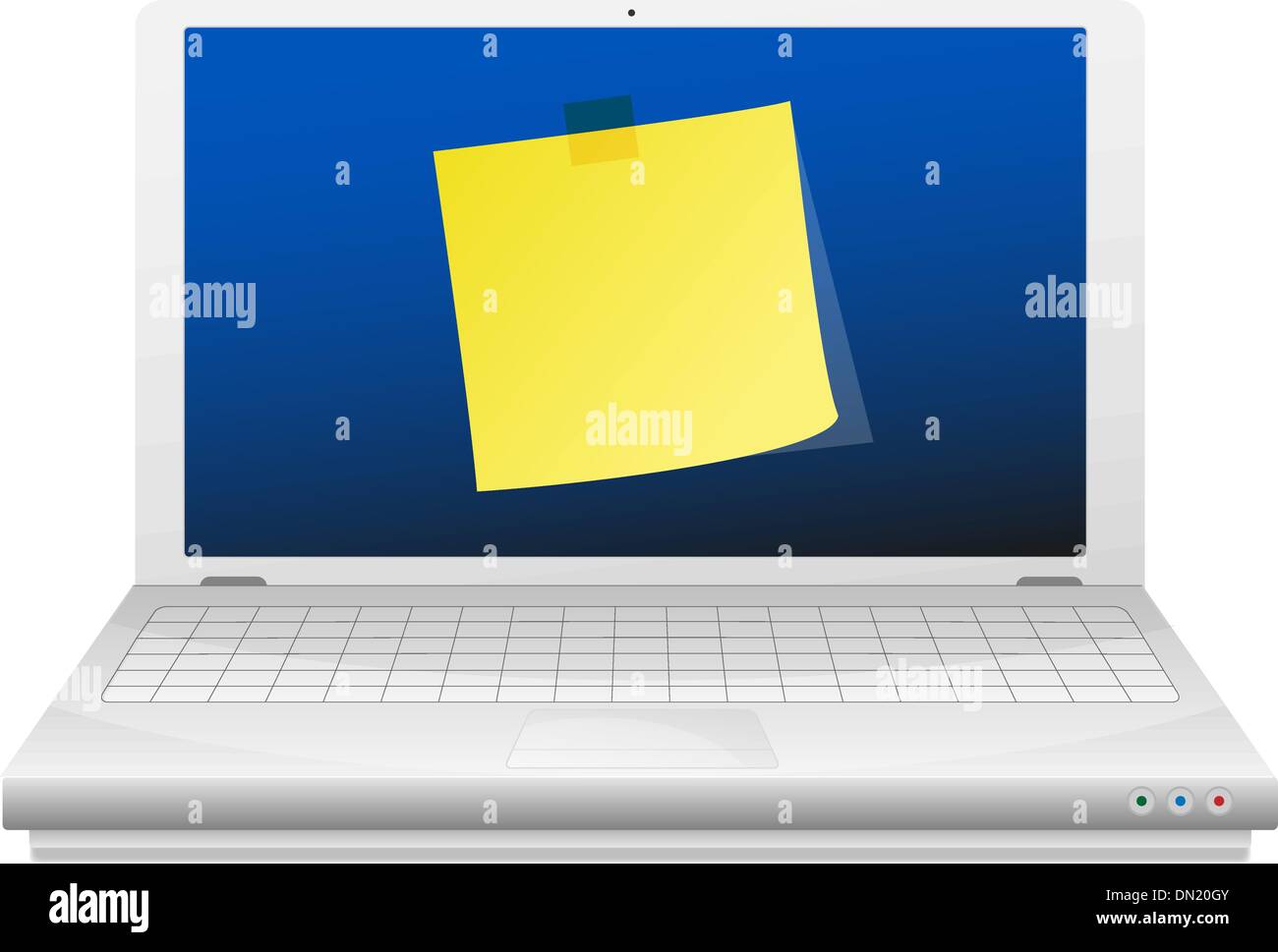 Note computer keyboard post it Stock Vector Images - Alamy