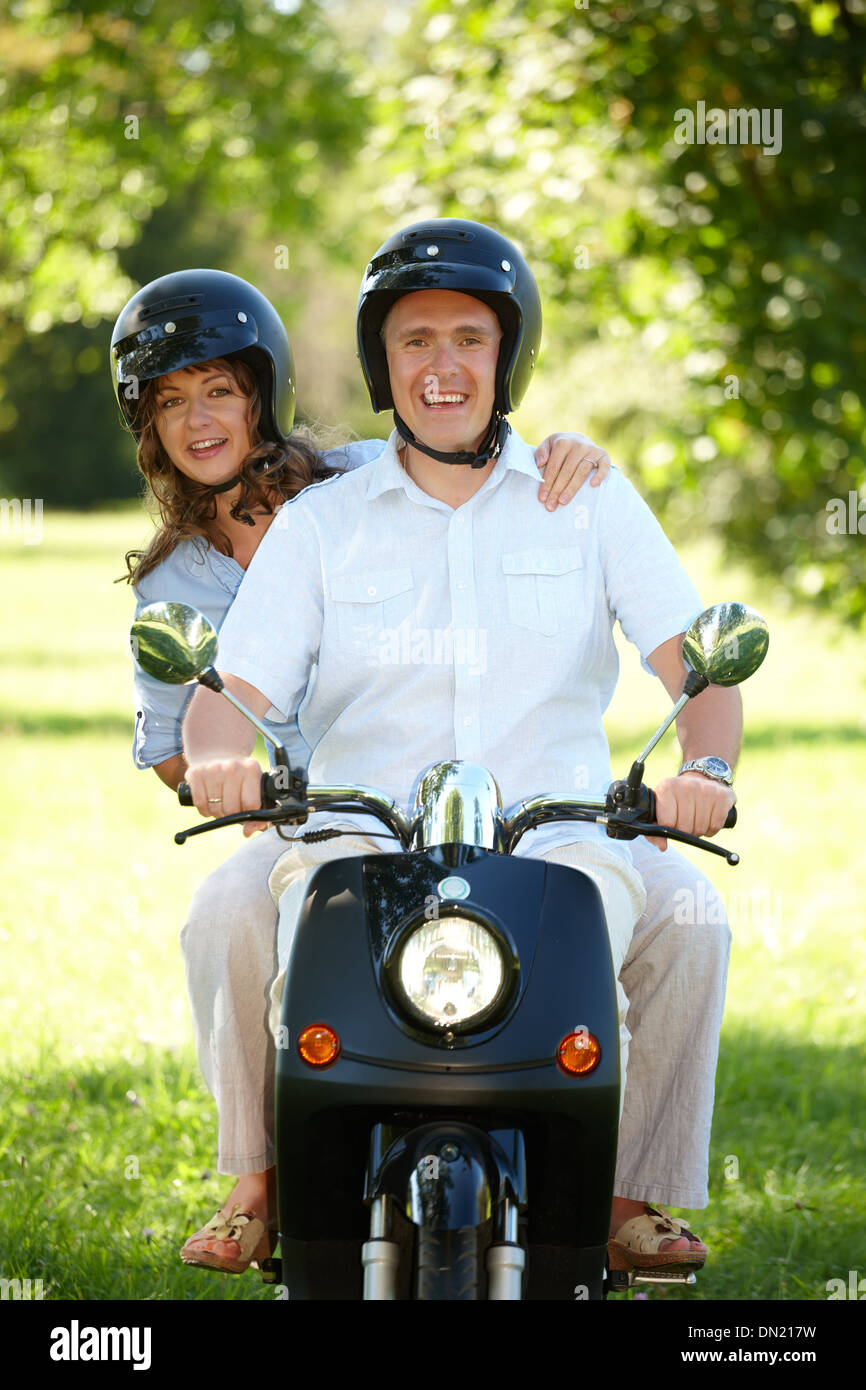 Guy girl motorcycle hi-res stock photography and images - Alamy