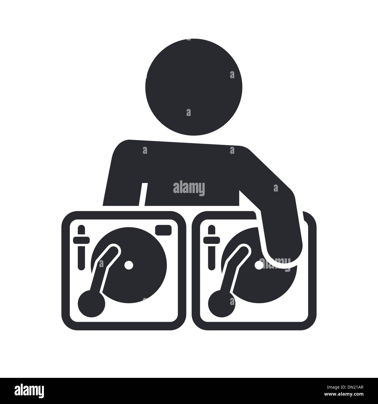 Vector illustration of single isolated dj icon Stock Vector Image & Art ...