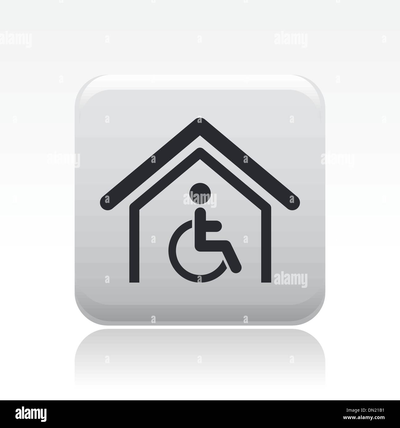 Vector illustration of single handicap house icon Stock Vector Image ...