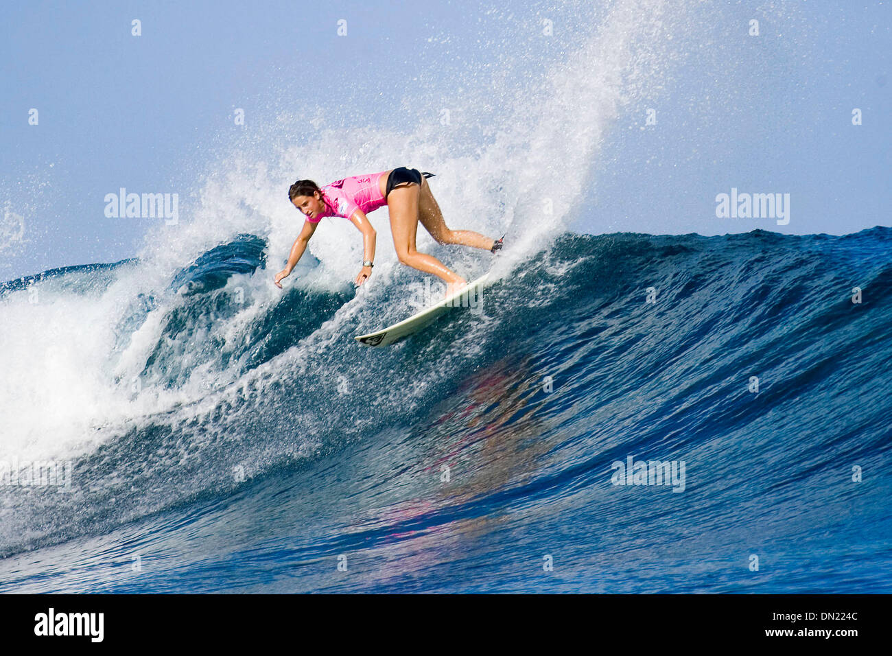 Apr 24, 2006; Cloudbreak, Tavarua, Fiji, FIJI; Trialist winner Caroline ...
