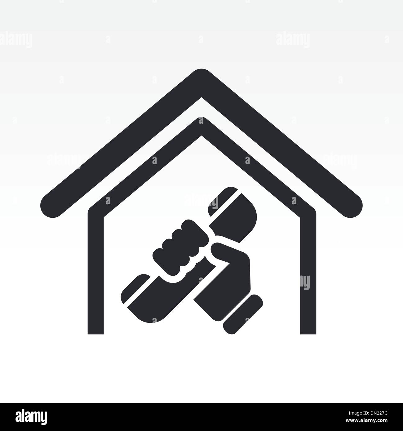 Vector illustration of isolated house phone icon Stock Vector Image ...