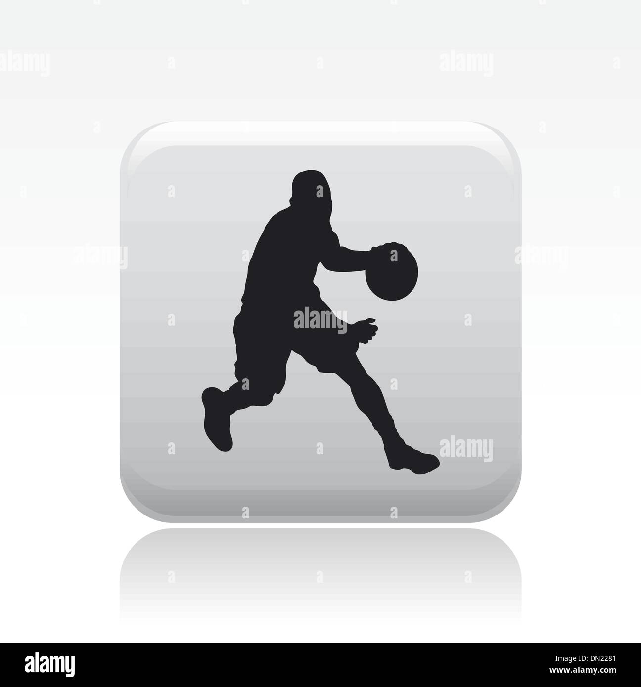 Vector illustration of single basketball player icon Stock Vector Image ...