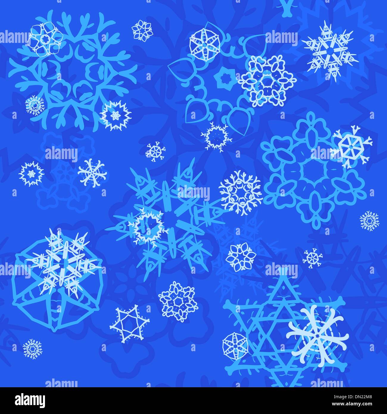 Snowflakes seamless background pattern Stock Vector Images - Alamy