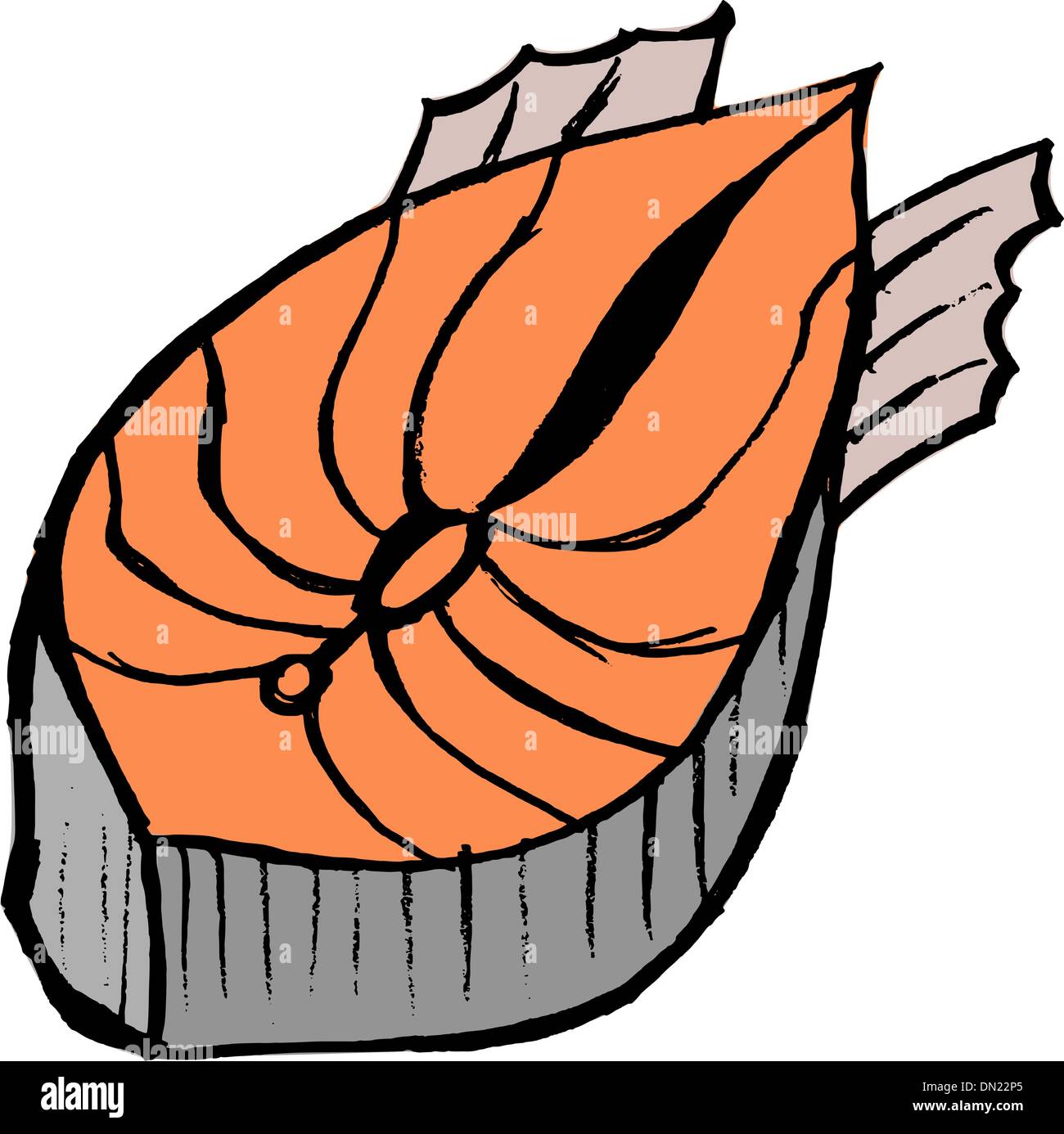 Hand drawn steak fish hi-res stock photography and images - Alamy