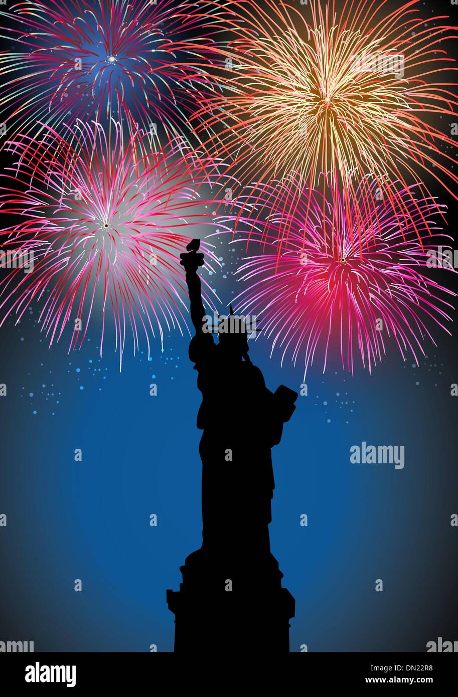 Christmas background fireworks in dark Stock Vector Images - Alamy