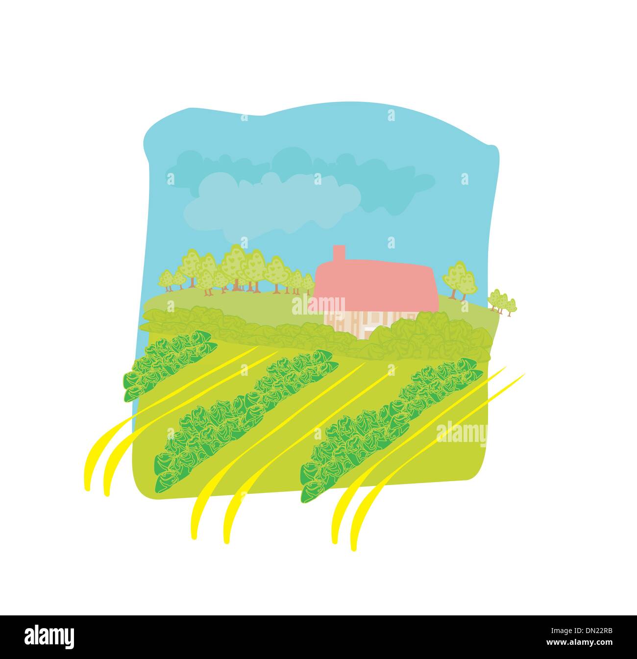 Landscape country spring Cut Out Stock Images & Pictures - Alamy