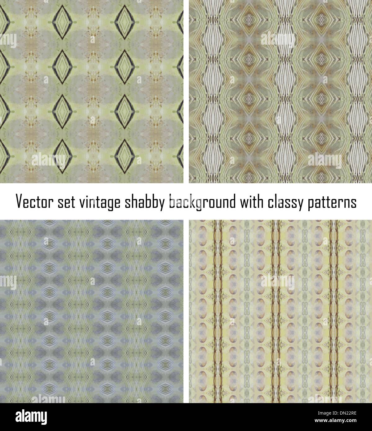 Vector set vintage background classical patterns Stock Vector Image ...