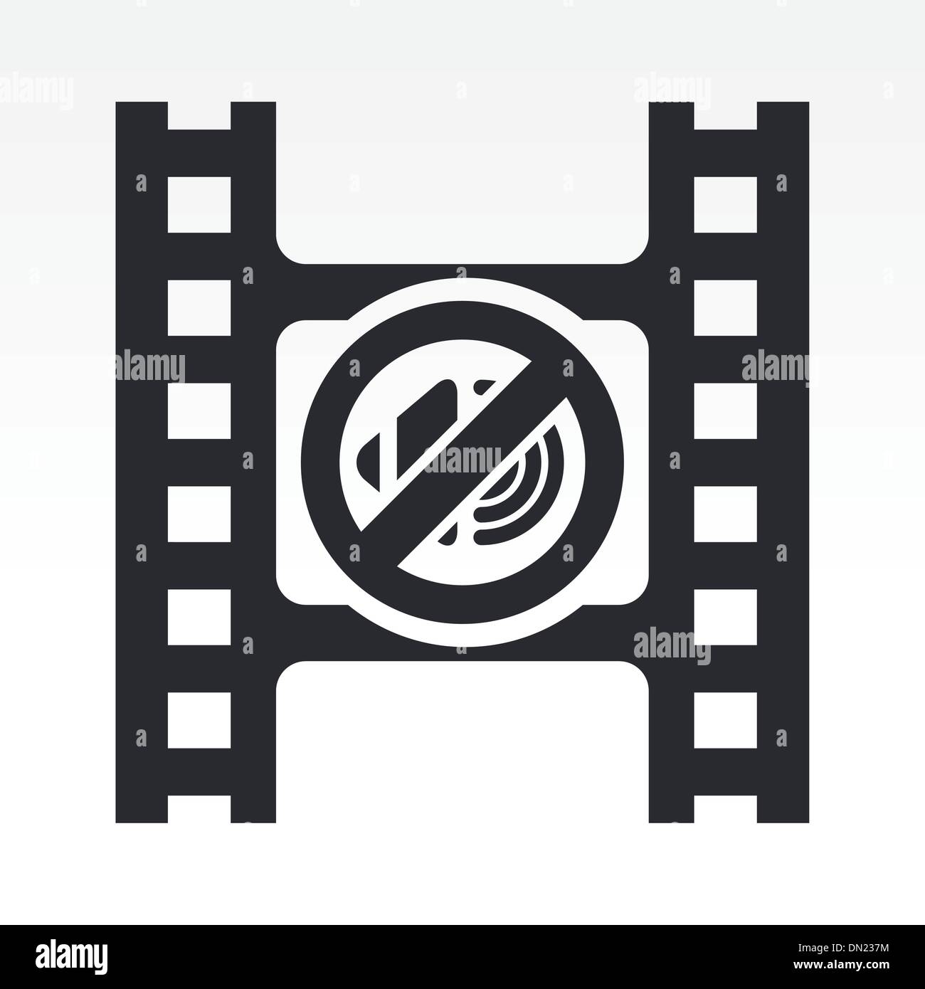 Vector illustration of isolated video mute icon Stock Vector Image ...