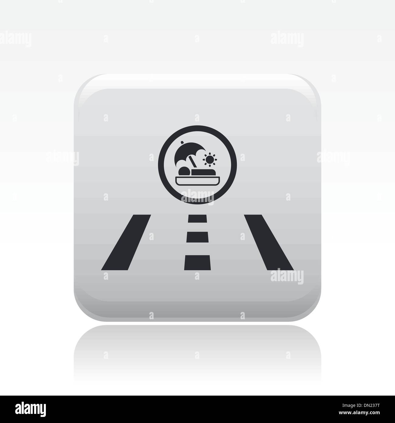 Vector illustration of single holiday road icon Stock Vector Image ...