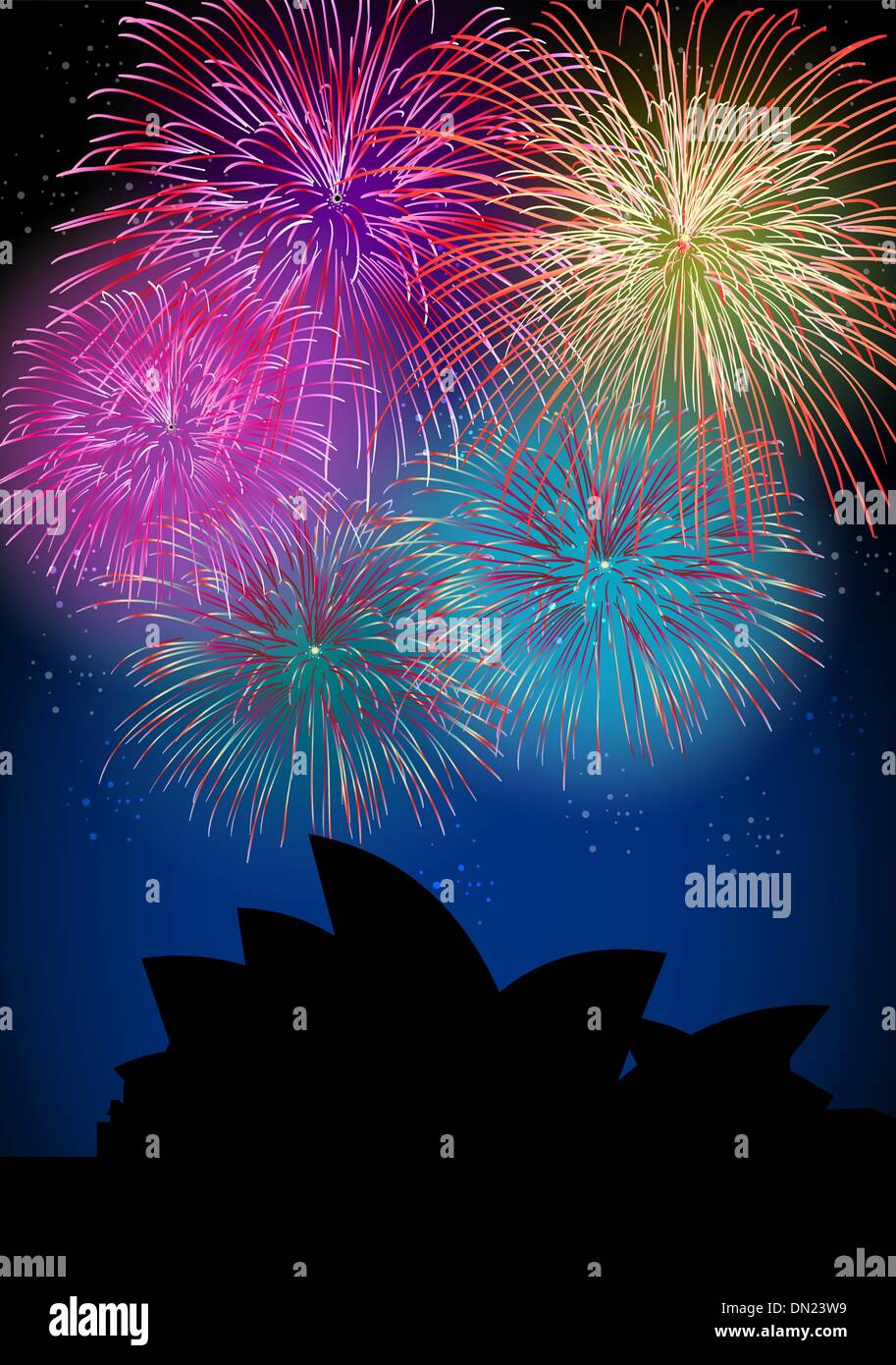 Fireworks australia Stock Vector Images - Alamy