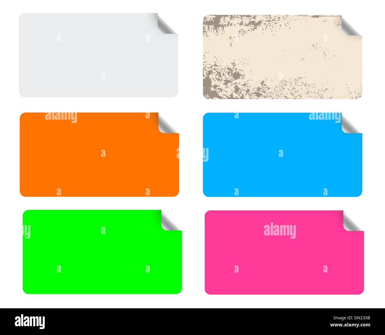 Vector illustration of colorful labels Stock Vector Image & Art - Alamy