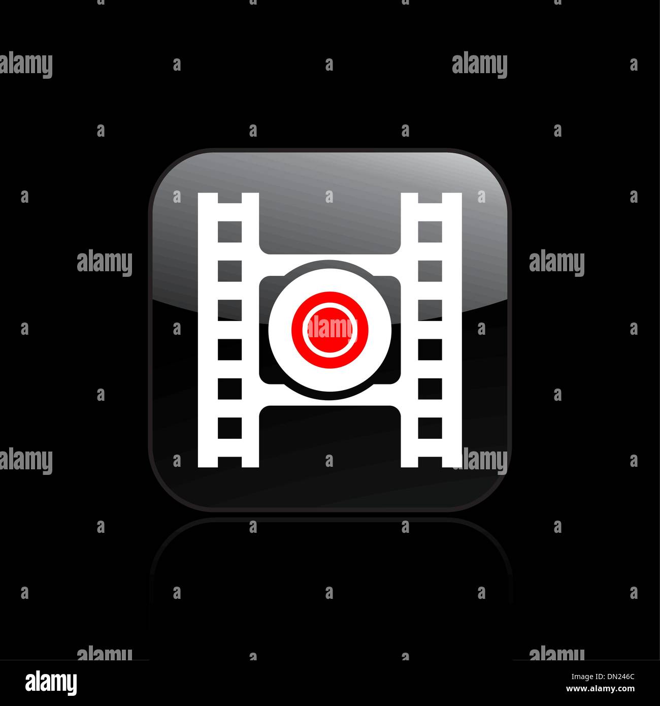 Vector illustration of single video recording icon Stock Vector Image ...