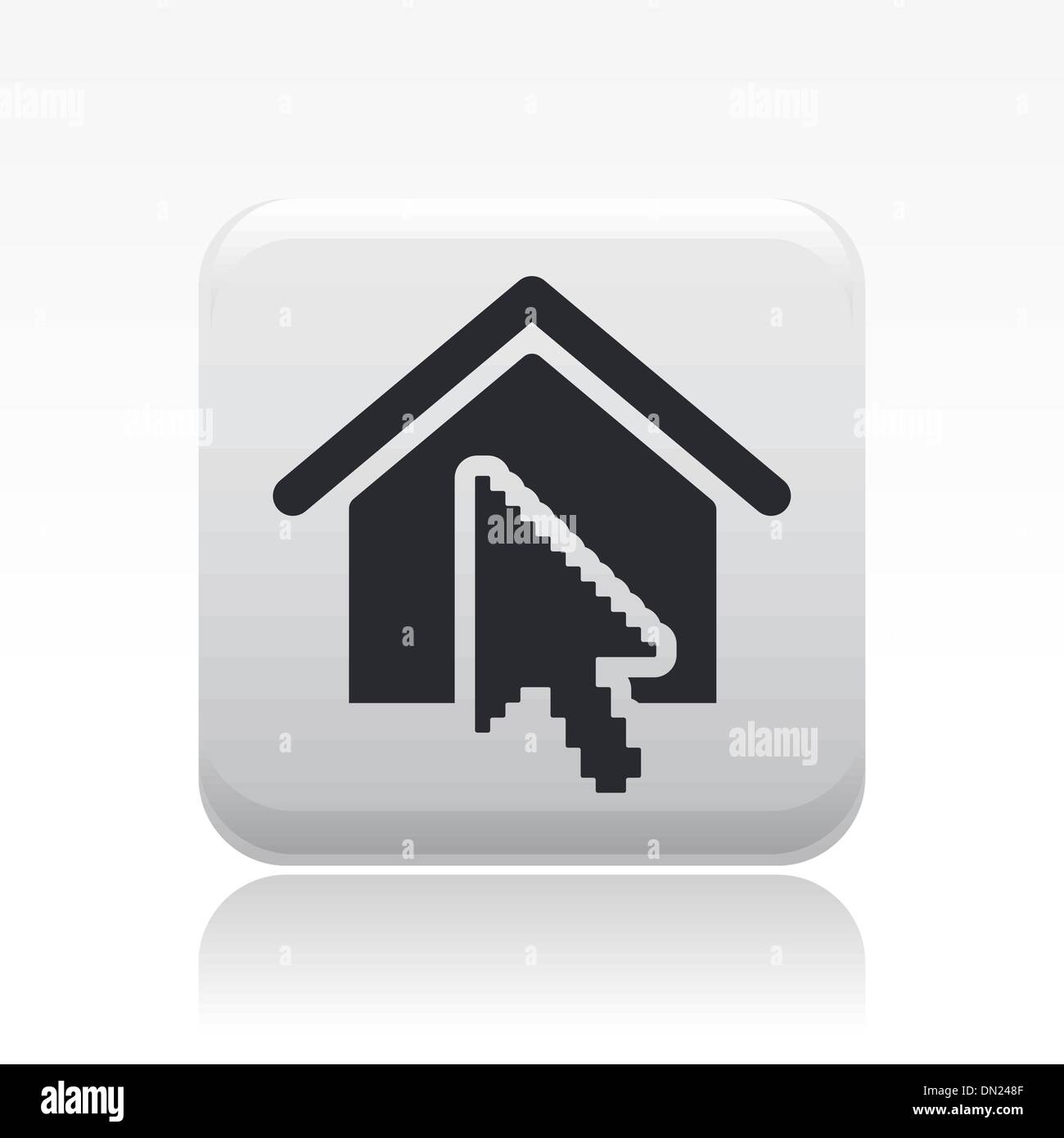 Vector illustration of single home button icon Stock Vector Image & Art ...